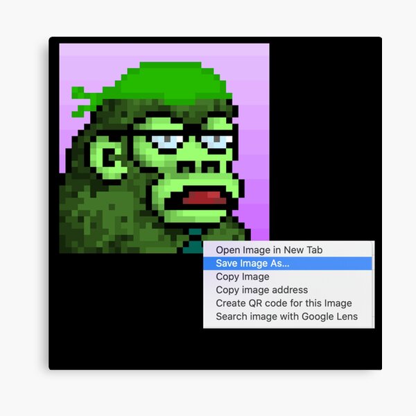 "Right Click Save NFT - Funny NFT Meme " Canvas Print by nft ...