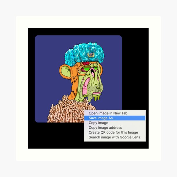 "Right Click Save NFT - Funny NFT Meme " Art Print by nft-millionaire ...