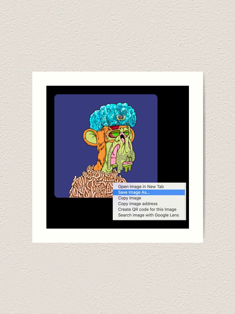 "Right Click Save NFT - Funny NFT Meme " Art Print by nft-millionaire ...