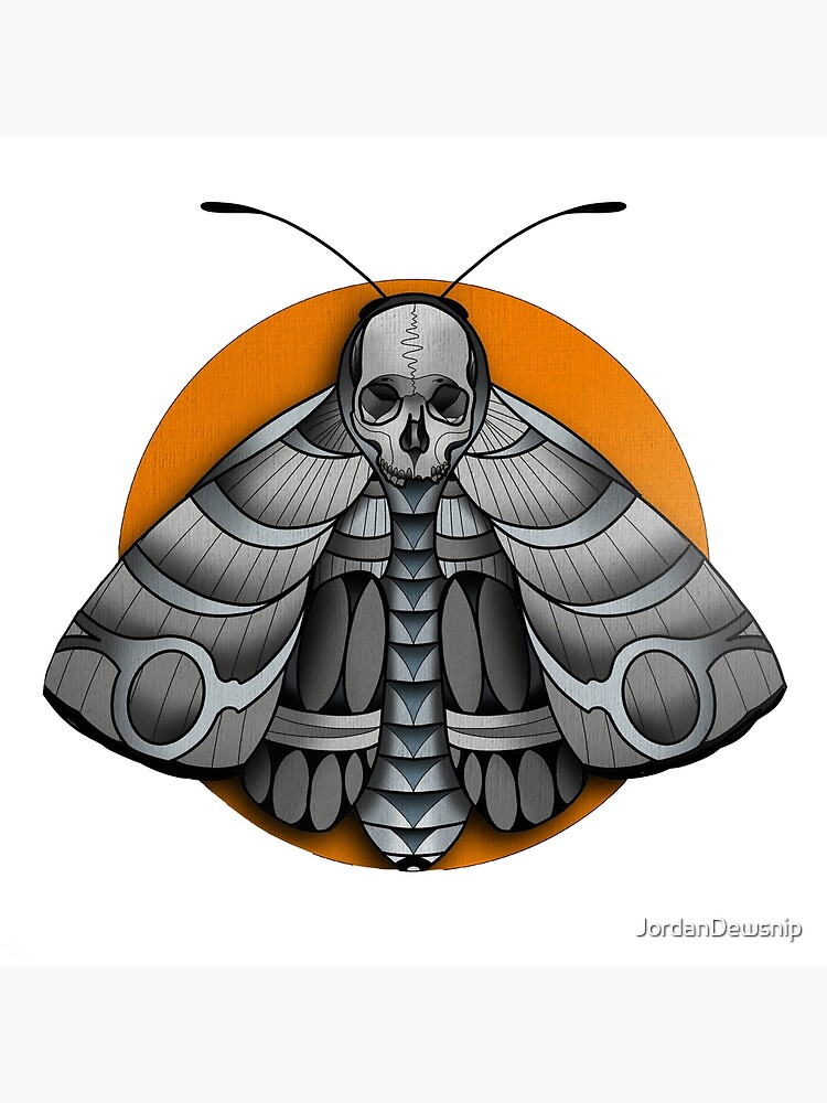 "Neo Traditional Death Moth" Poster for Sale by JordanDewsnip | Redbubble