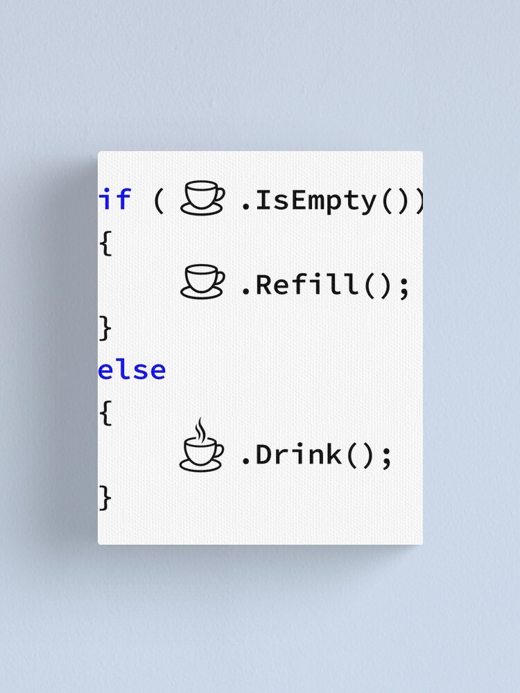 "If Coffee Is Empty Refill, else Drink in C# Programming Language, White Cup of Coffee ...