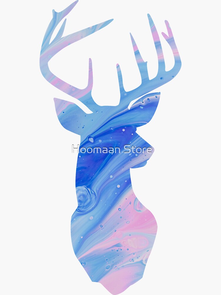 "Cute Dear-Animals-Abstract art" Sticker by VintageEra | Redbubble