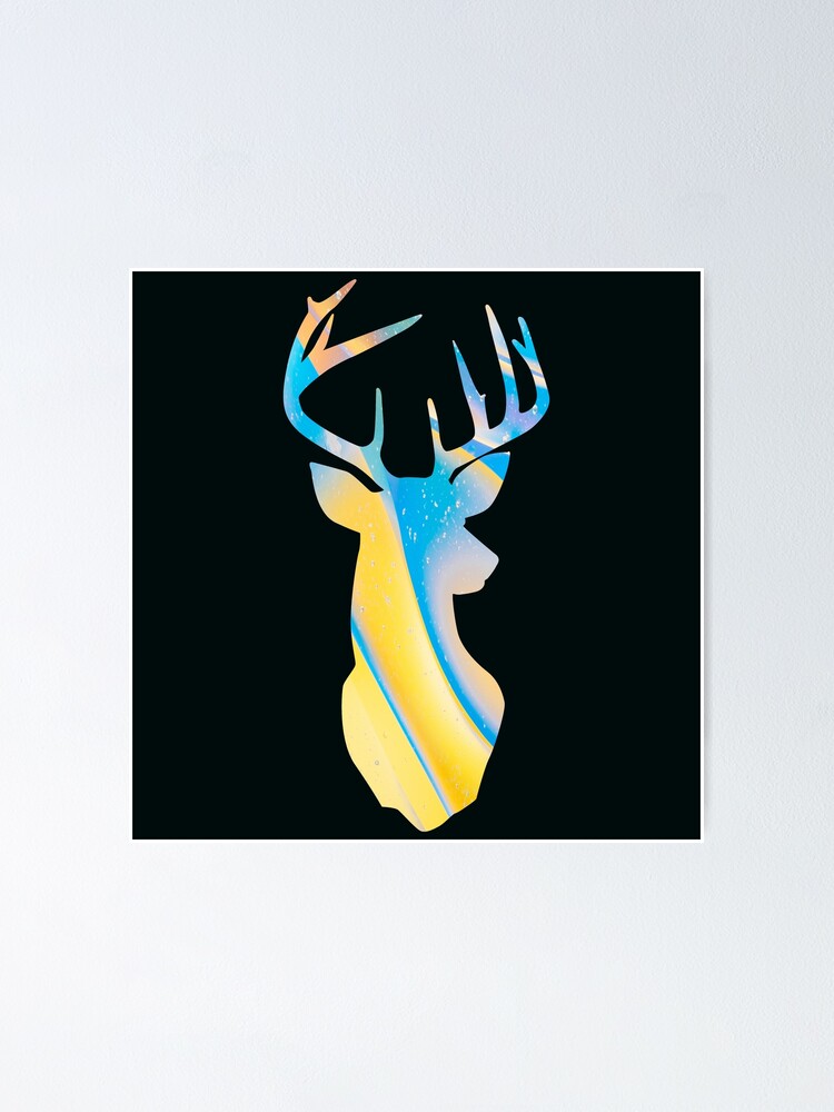 "Cute Dear-Animals-Yellow and blue" Poster for Sale by VintageEra ...