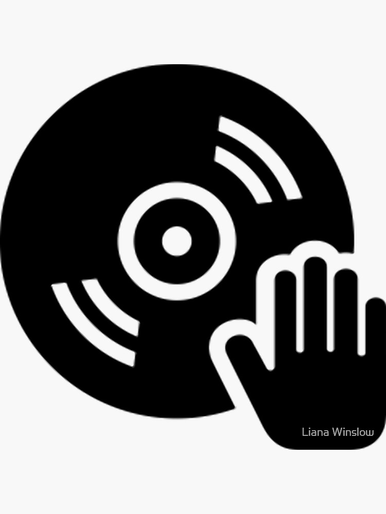 "Dj hand with disc" Sticker for Sale by ankit7 | Redbubble