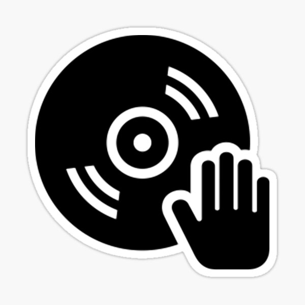 "Dj hand with disc" Sticker for Sale by ankit7 | Redbubble