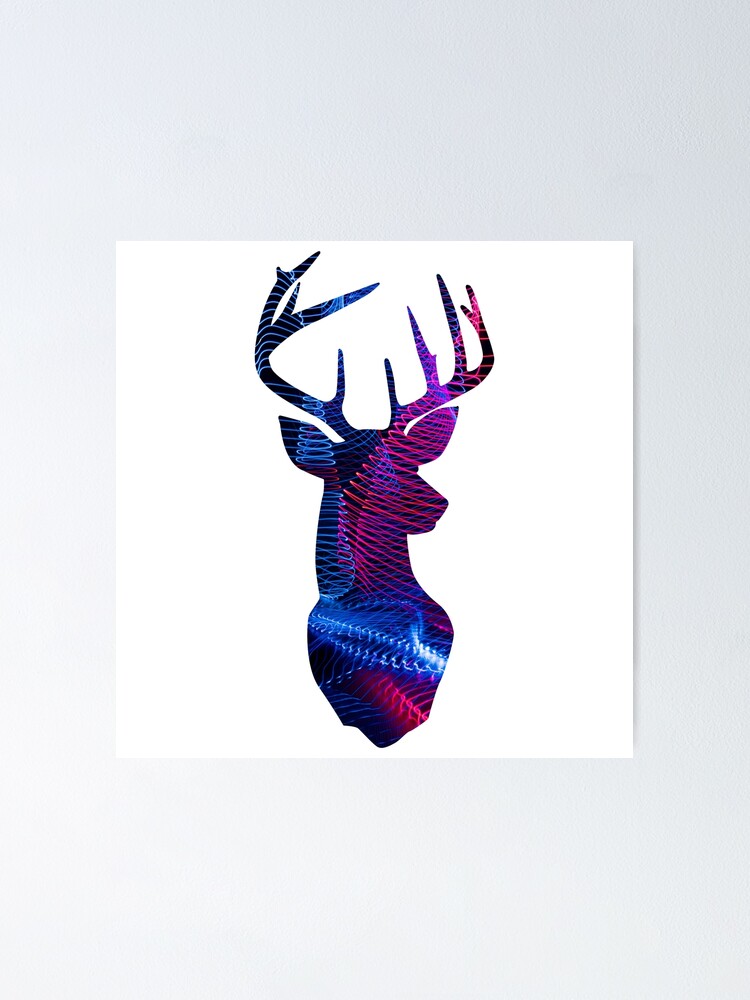"Cute Dear-Animals-Neon Art" Poster for Sale by VintageEra | Redbubble