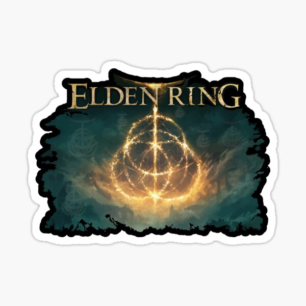 "elden ring logo art" Sticker by papi-peachy | Redbubble