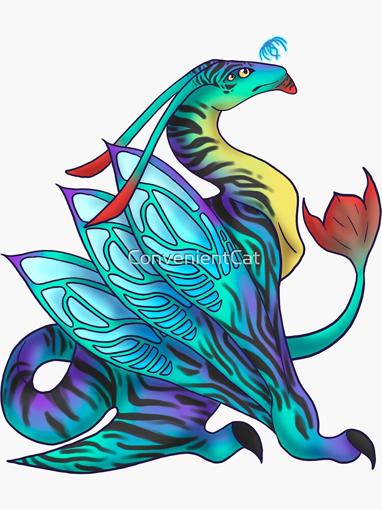 "Blue Pandora Banshee/Ikran" Sticker for Sale by ConvenientCat | Redbubble
