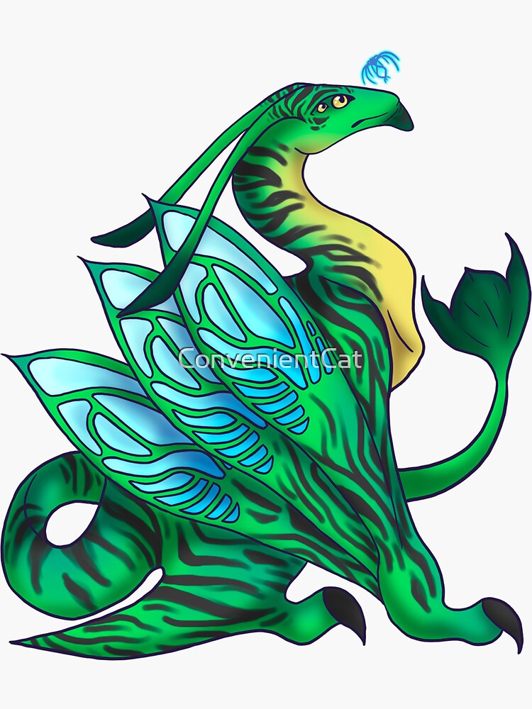 "Green Pandora Banshee/Ikran" Sticker for Sale by ConvenientCat | Redbubble