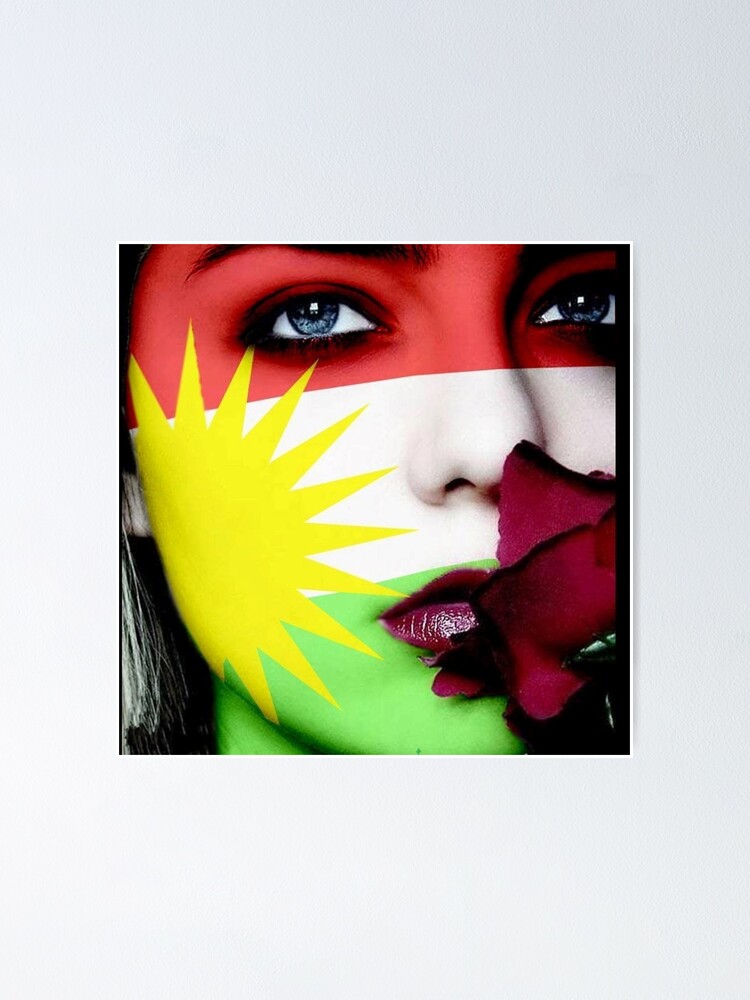 "kurdish girl,kurdistan flag" Poster for Sale by KurdishShops | Redbubble