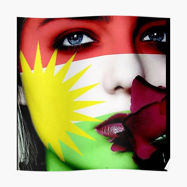 "kurdish girl,kurdistan flag" Poster for Sale by KurdishShops | Redbubble