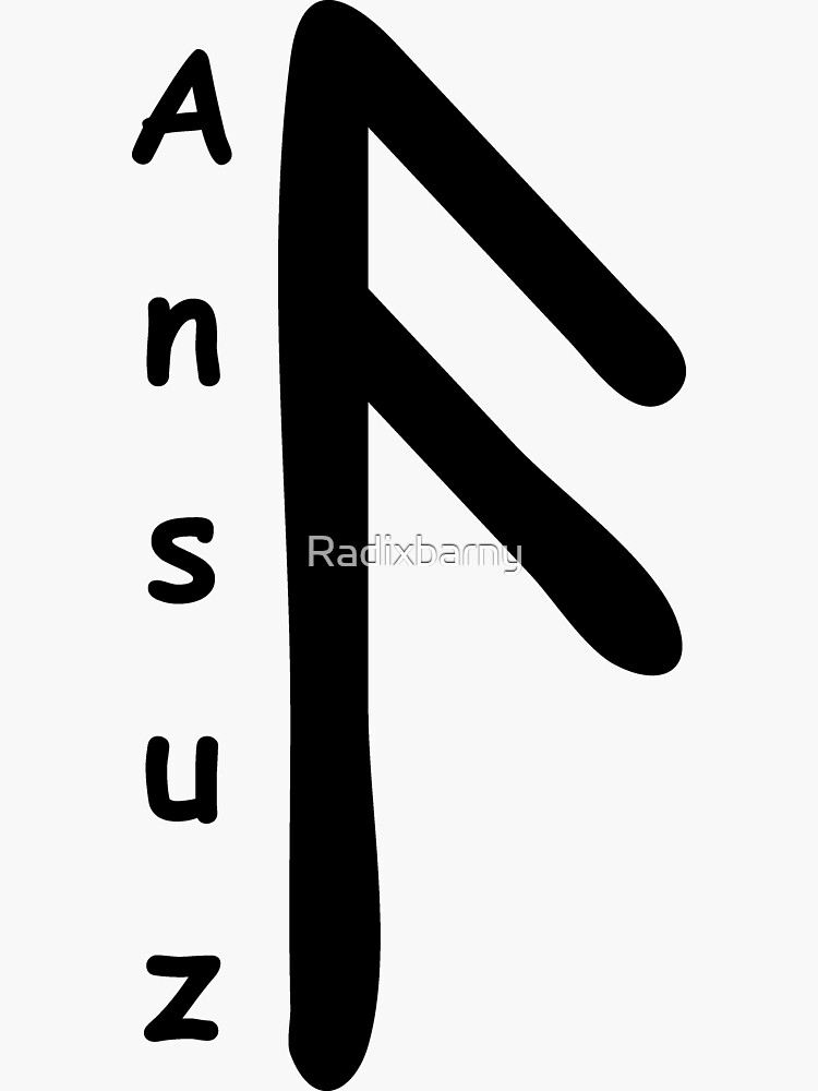 "Ansuz rune" Sticker for Sale by Radixbarny | Redbubble