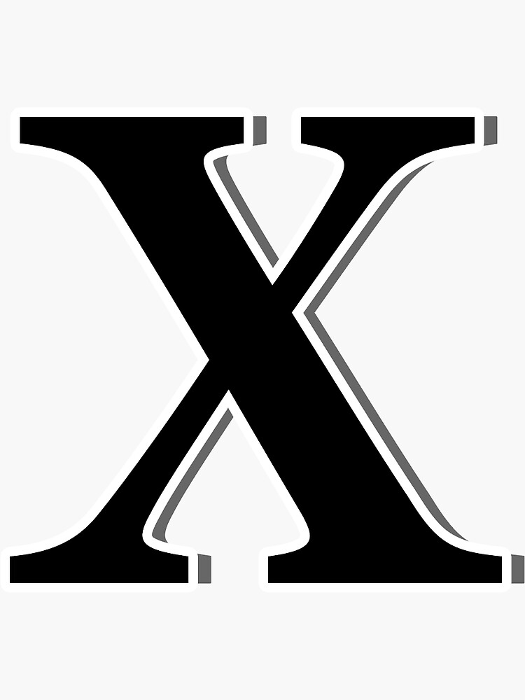 "Letter X" Sticker by Ettenhuber | Redbubble