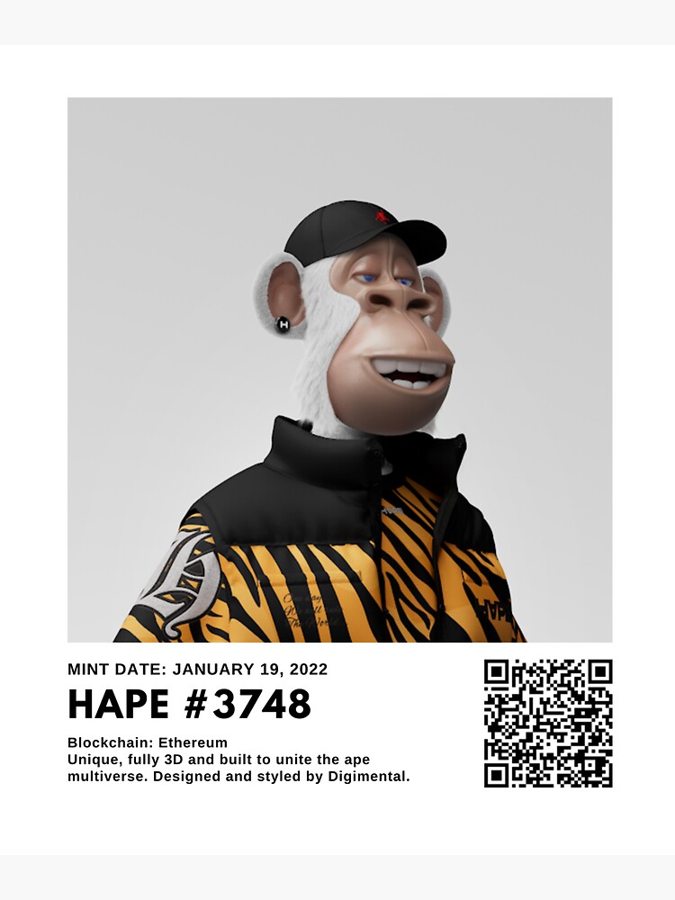 "Hape #3748 NFT QR Code" Sticker by Digitalassetart | Redbubble