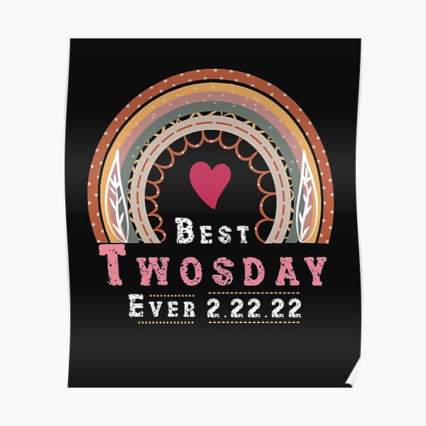 Póster «Happy Twosday 2022 Camisa Pink Leopard Twos Day 2/22/22» de ...