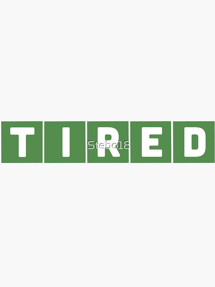 "Tired Wordle Block Puzzle Game" Sticker by Stebo18 | Redbubble