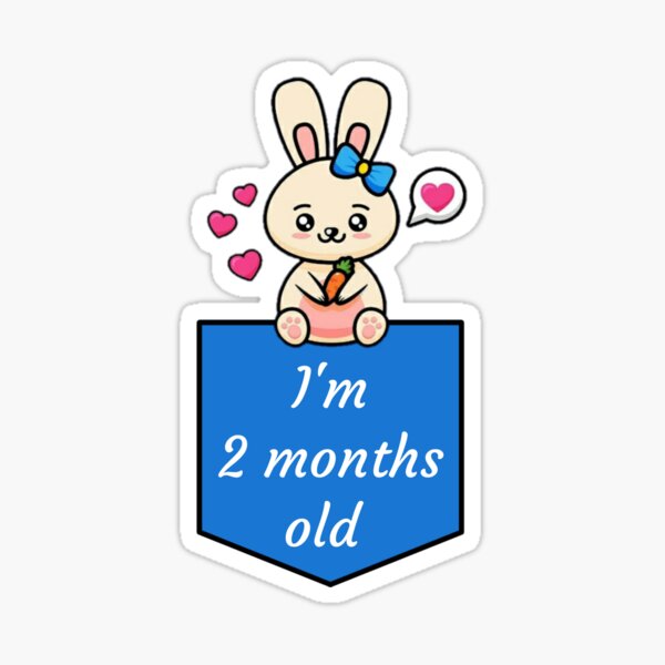 "Baby boy milestone 2 month " Sticker by CoolAR | Redbubble