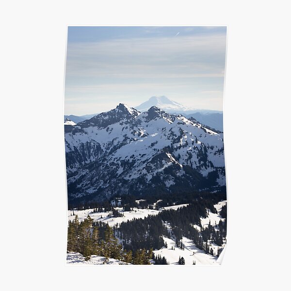 "Snow Mountain Poster " Poster for Sale by PosterOcean | Redbubble