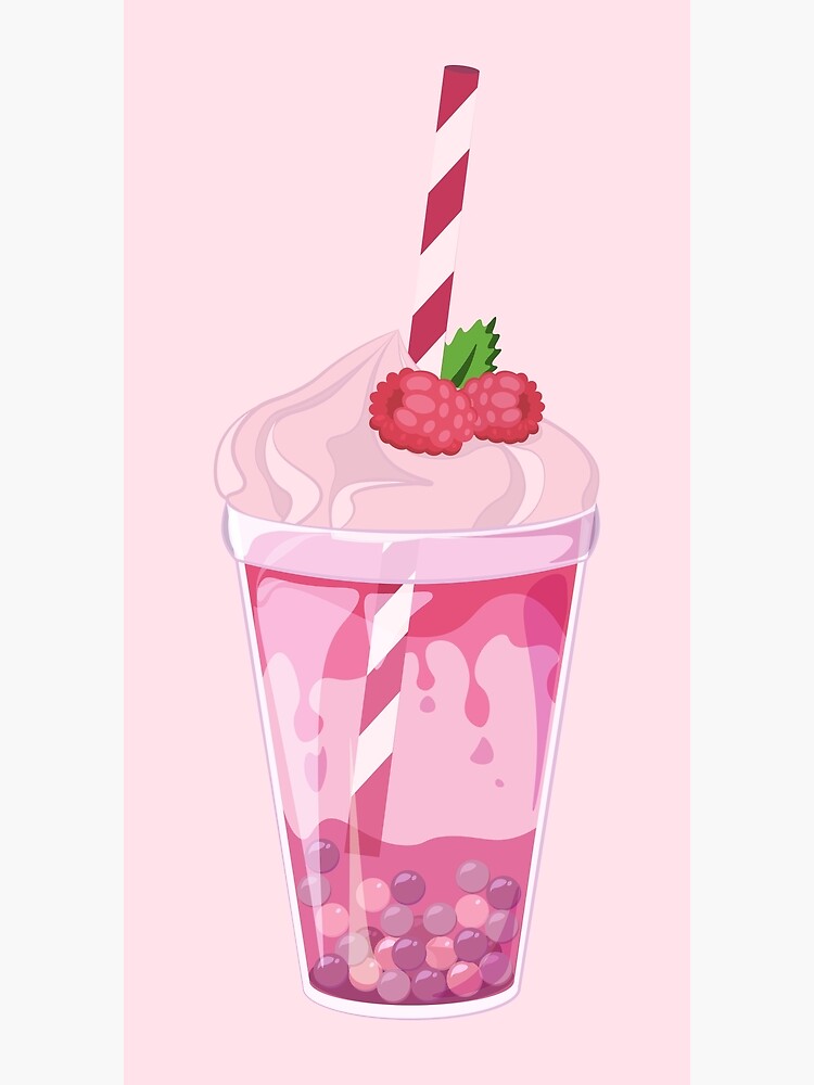 "Raspberry bubble tea" Poster for Sale by soumayajp | Redbubble