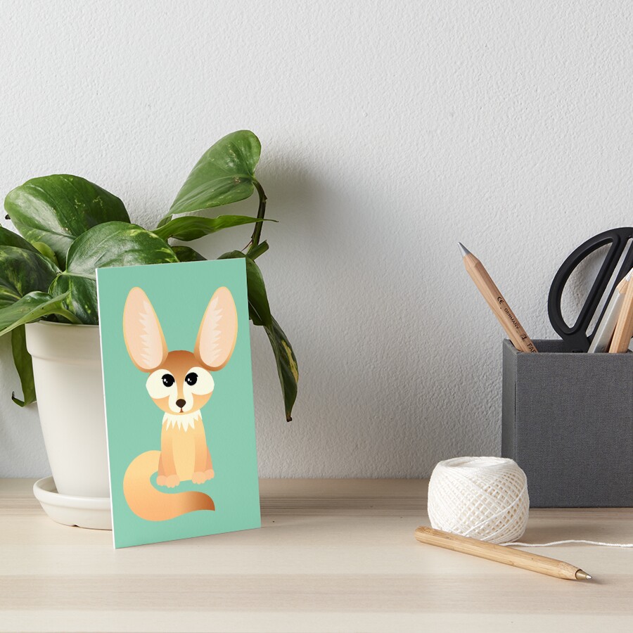 "Fennec Fox Full Body" Art Board Print by Enby-Arin | Redbubble