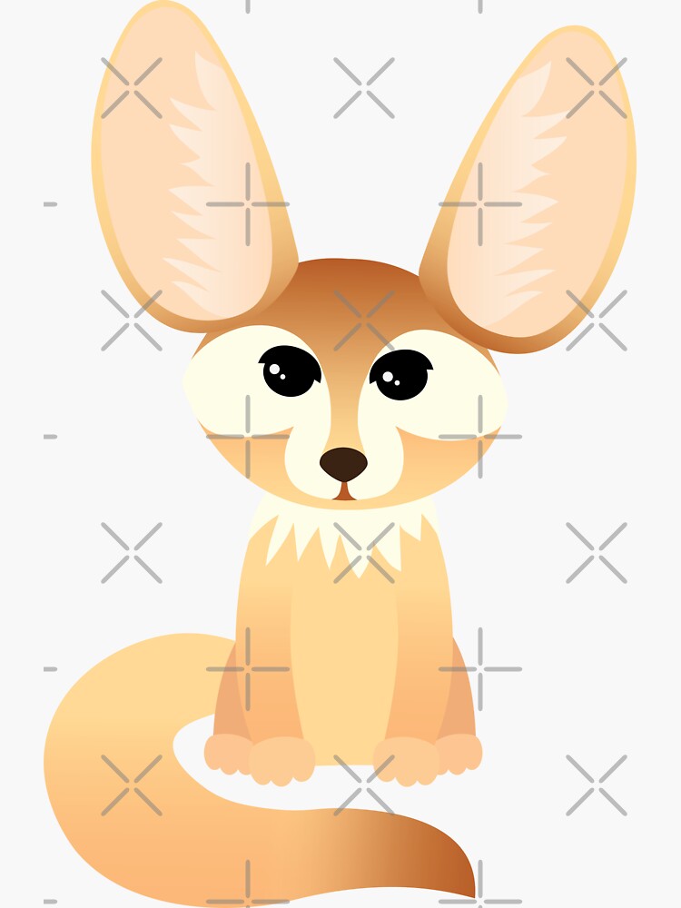 "Fennec Fox Full Body" Sticker by Enby-Arin | Redbubble