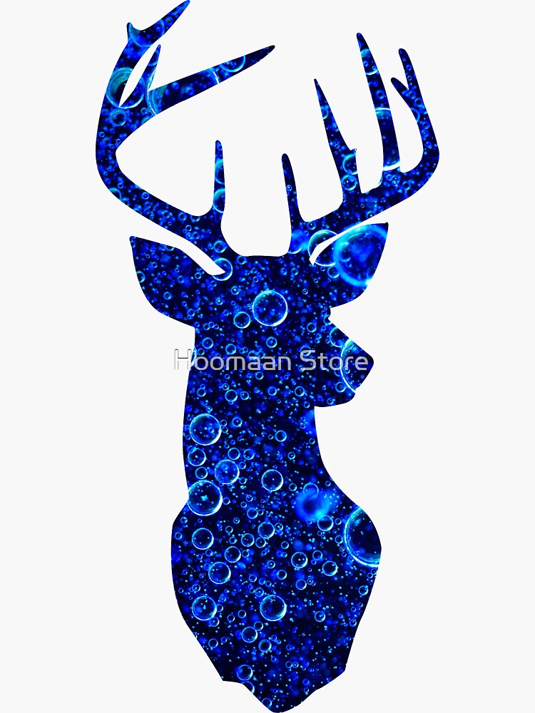 "Cute Dear-Pattern art bubble blue -Animals" Sticker for Sale by ...