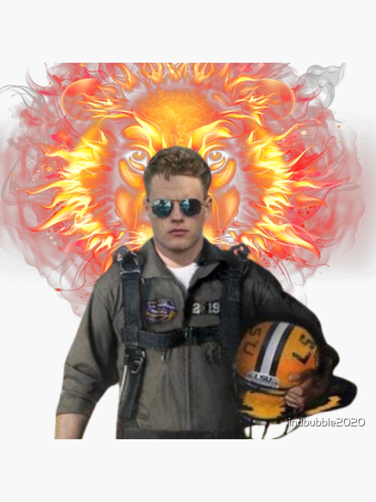 "Joe Burrow Glasses Bengals" Sticker by indbubble2020 | Redbubble