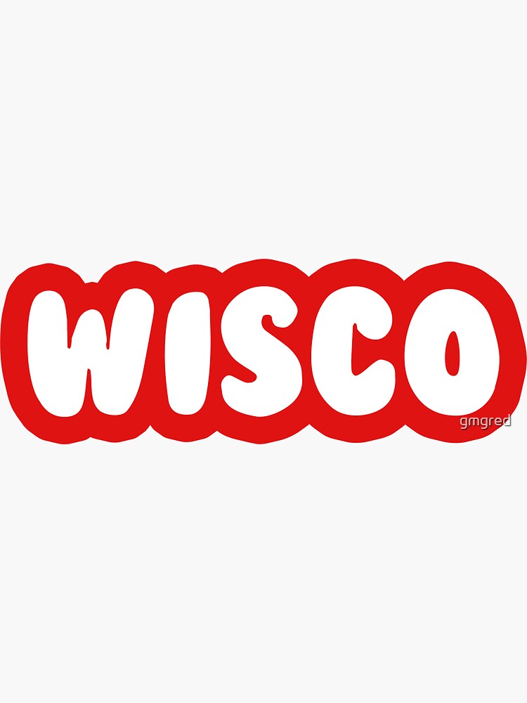 "Wisco" Sticker by gmgred | Redbubble