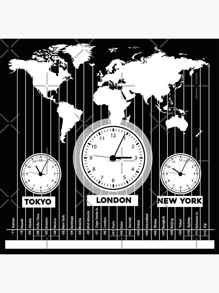 " Time Zone Map London" Sticker for Sale by BREEZYLIGHT | Redbubble
