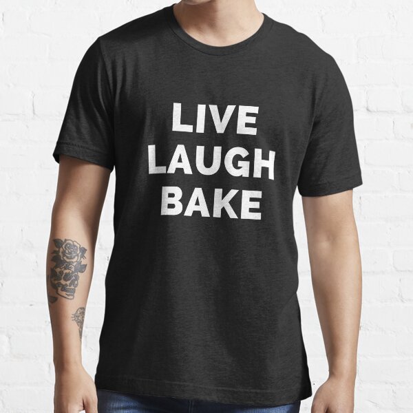 "Live Laugh Bake - Black And Red Simple Font - Gift For Chefs And ...
