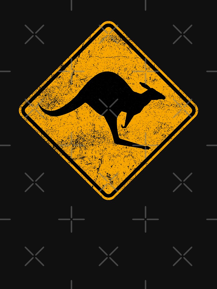 "Outback Kangaroo Crossing Road Sign" T-shirt for Sale by avperth ...