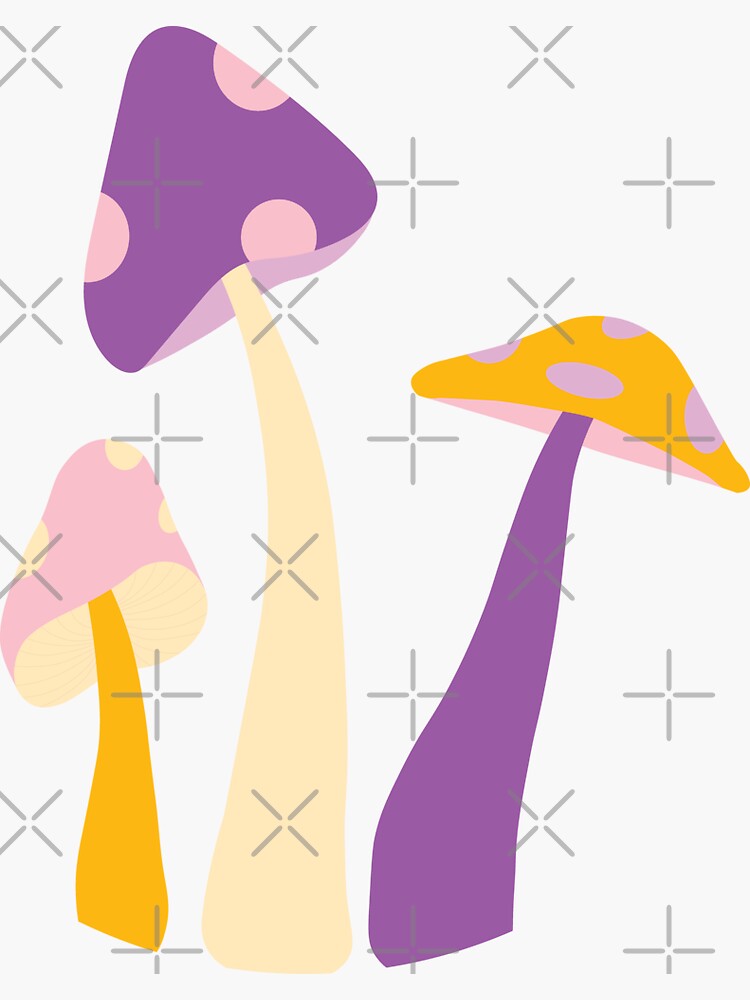 "Trixic Pride Mushrooms" Sticker by Enby-Arin | Redbubble