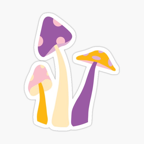 "Trixic Pride Mushrooms" Sticker by Enby-Arin | Redbubble