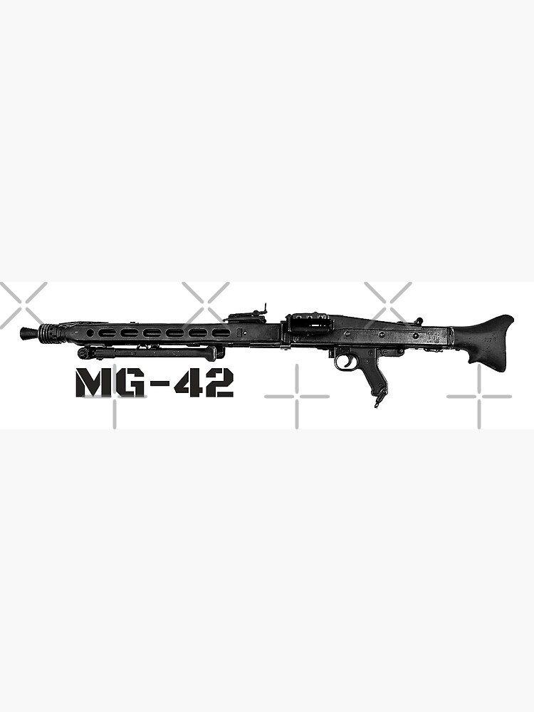 "MG-42 Maschinengewehr 42 German Machine Gun on White" Art Print for Sale by Warbittles | Redbubble