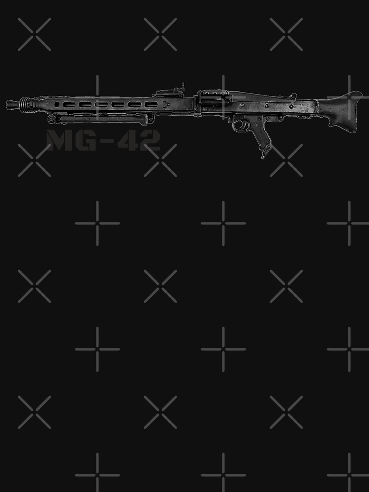 "MG-42 Maschinengewehr 42 German Machine Gun on White" Active T-Shirt ...