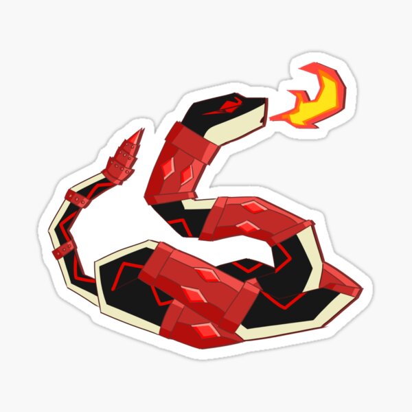 "Chinese Zodiac Fire Snake" Sticker by Weremoose | Redbubble