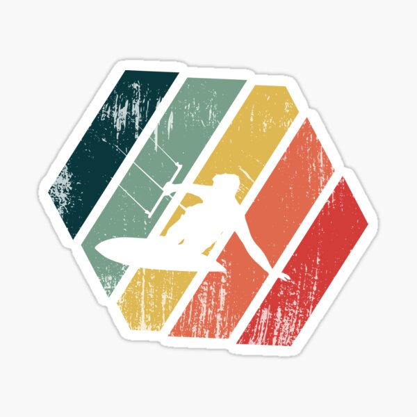 "Kitesurf - Vintage colors" Sticker by mauisita | Redbubble