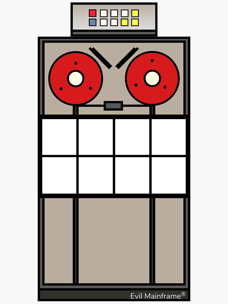 "Evil Mainframe Red Team" Sticker by mainframed767 | Redbubble