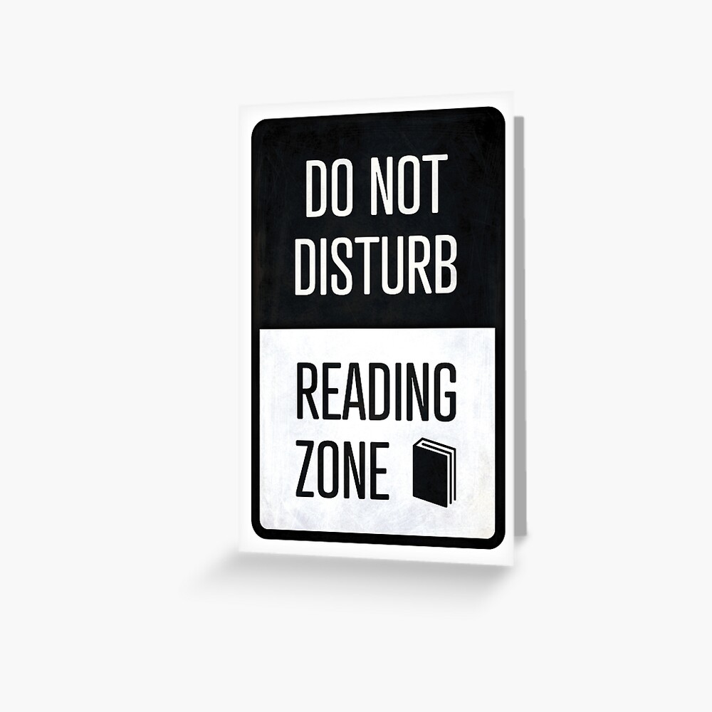 "Do not disturb, Reading zone - book lover christmas gift" Greeting ...