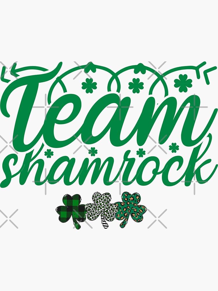 "Team Shamrock" Sticker by Bawzen | Redbubble