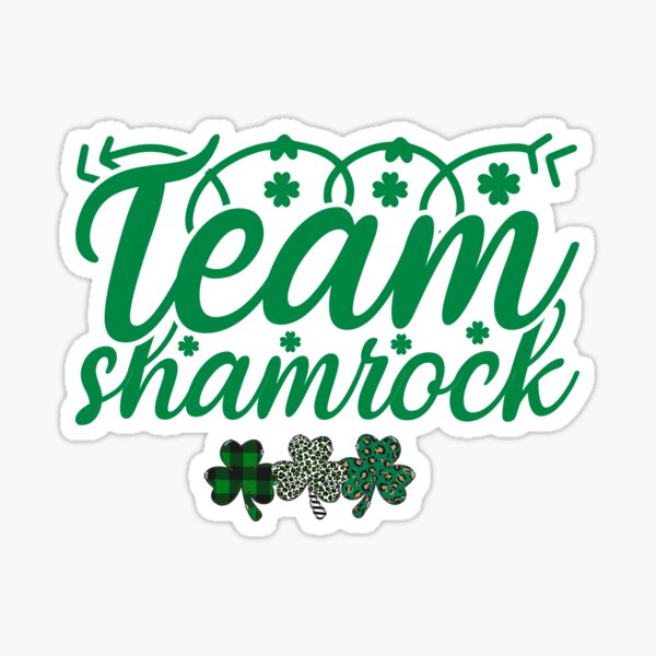"Team Shamrock" Sticker by Bawzen | Redbubble