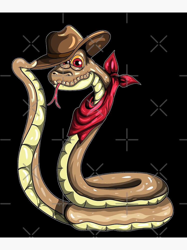 "Snake Cowboy Disguise Wild West" Poster for Sale by Dreieck | Redbubble