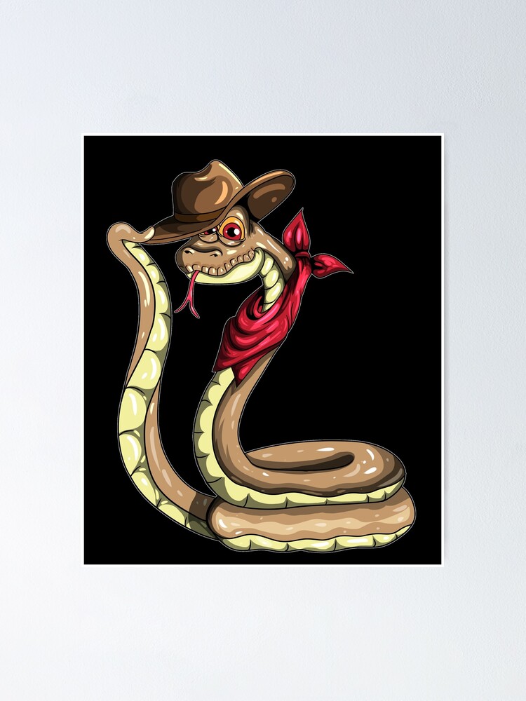 "Snake Cowboy Disguise Wild West" Poster for Sale by Dreieck | Redbubble