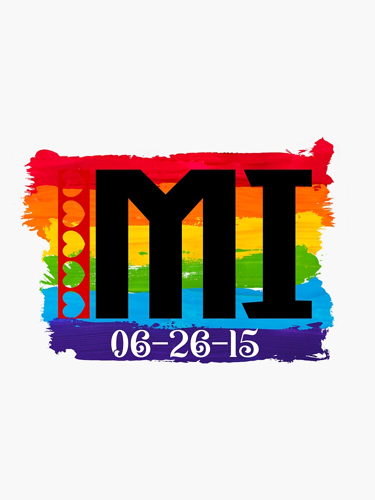 "Michigan Rainbow Marriage" Sticker for Sale by Bloodm00ndesign | Redbubble