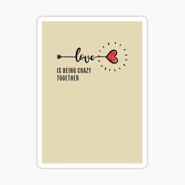 "Love is..." Sticker by DesignAndTales | Redbubble