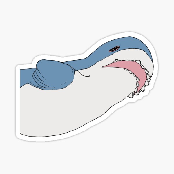 "Shorb (shark orb) Squished" Sticker for Sale by jberehulke | Redbubble