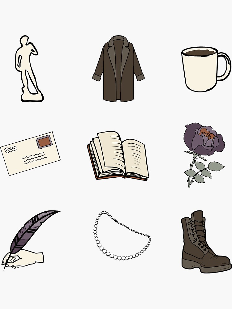 "Pack | Dark academia" Sticker for Sale by jomosesart | Redbubble