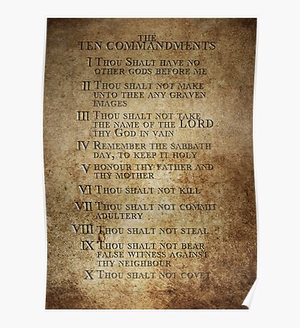 10 Commandments: Posters | Redbubble