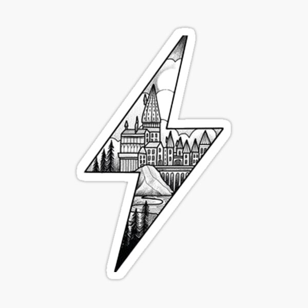 "Nature Thunder Castle" Sticker by MinimalCortex | Redbubble