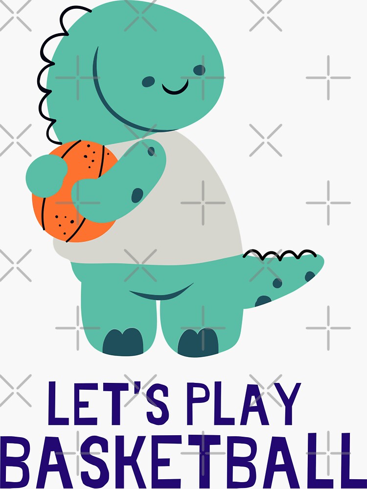 "Cute cartoon dinosaur playing basketball meme. Basketball Dinosaur ...